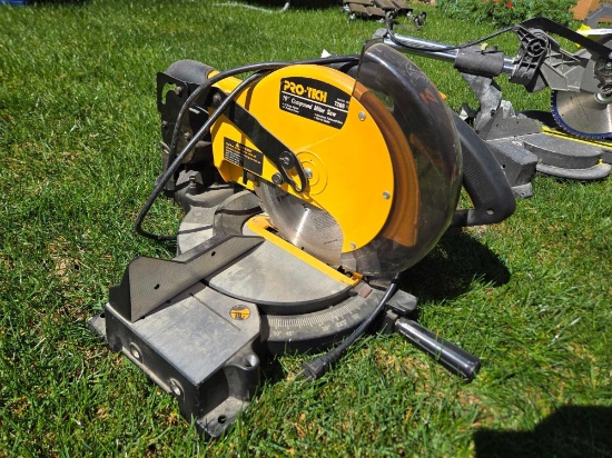 Pro-tech 10in Compound miter saw | Online Auctions | Proxibid