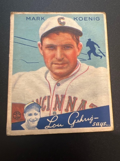 1934 Goudey Lou Gehrig Says Mark Koenig #56 Baseball Card | Art, Antiques & Collectibles ...