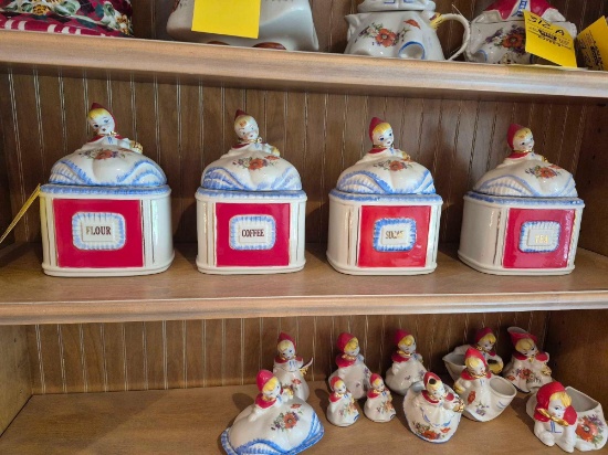 Hull Pottery Little Red Riding Hood 4 Pc. Decanter Set | Online ...