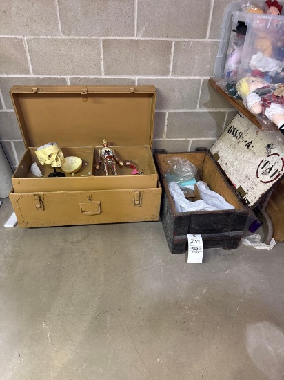 pair of trunks, shells and visible human body model | Online Auctions ...