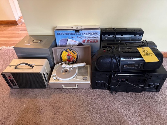 Stereos, Cassette tape player, lock box, vhs players, foot reflex ...