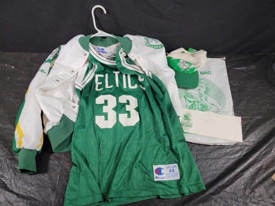 Larry Bird Boston Celtics Jacket Jersey Hat Basketball HOFer | Art ...