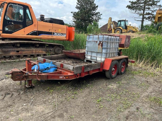 14 Ft. Butler Tandem Axle Trailer w/ Mortar Mixer | Heavy Construction ...