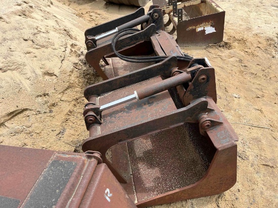 6 Ft. Skid Steer Hydraulic Claw Bucket Attachment | Heavy Construction ...