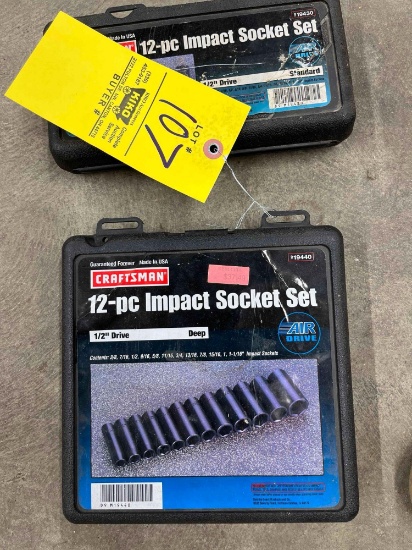 (2) Craftsman 12pc Impact Socket Sets | Online Auctions | Proxibid
