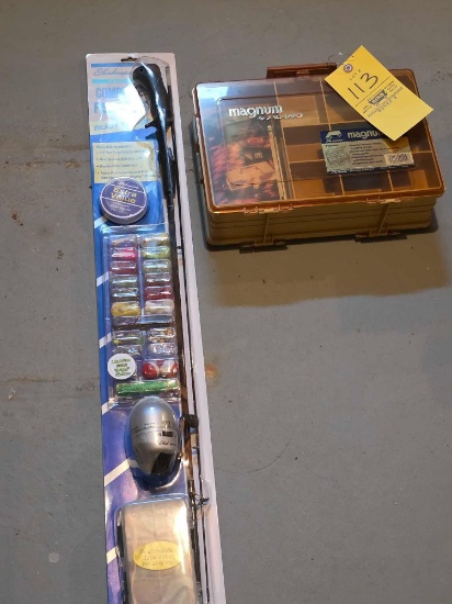 Tackle Box, Shakespeare Fishing Kit Pole | Online Auctions | Proxibid