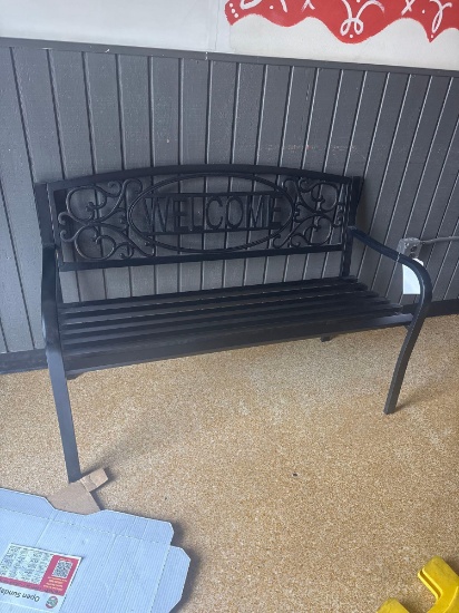 welcome bench. 51" wide | Online Auctions | Proxibid