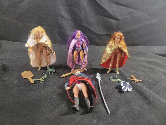 4 1984 Galoob Golden Girl Action Figures w Weapons Accessories | Online ...