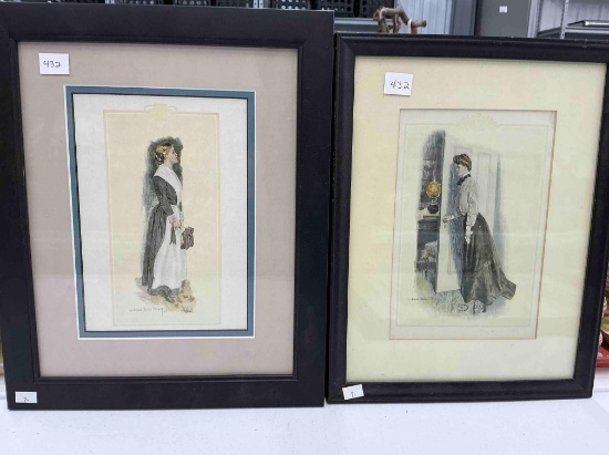 2 Howard Chandler Christy print - Lady scenes | Art, Antiques ...