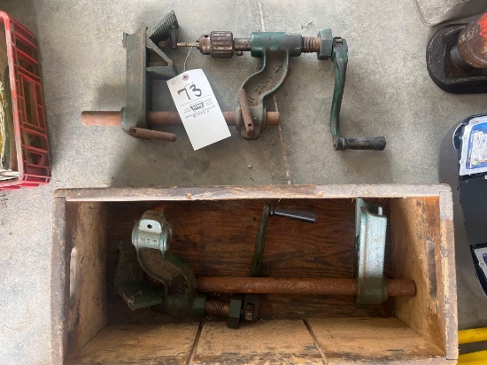 (2) Cole Tool MFG. Manual Ratchet Drill Presses | Heavy Construction ...