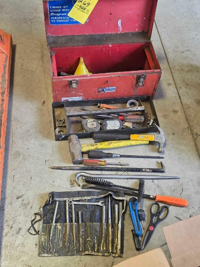 Tool box, hammers, punches, tire bars | Online Auctions | Proxibid