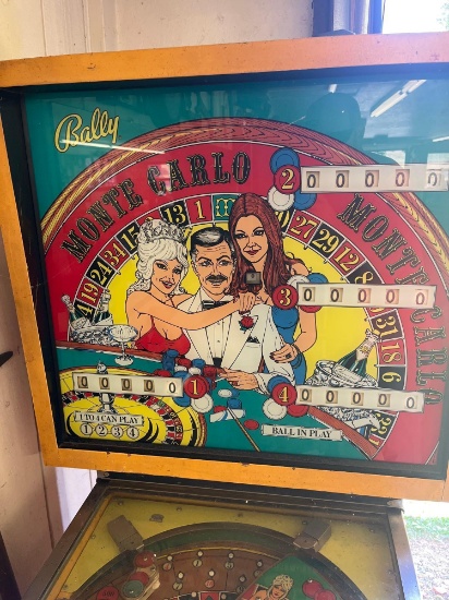 Bally Monte Carlo pin ball machine | Online Auctions | Proxibid