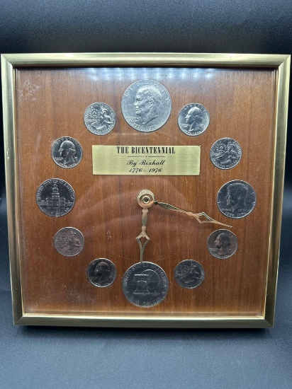 The Bicentennial Battery Operated Clock, Eisenhower, Kennedy ...