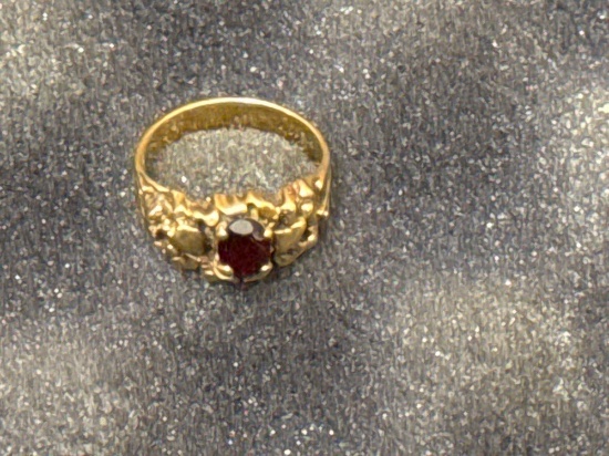 10K marked ring with stone | Online Auctions | Proxibid
