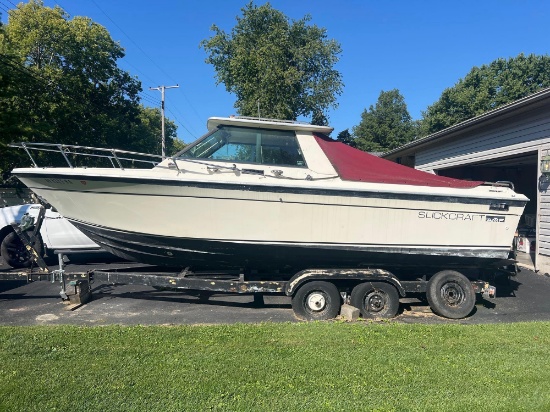 AMF Slickcraft Model SS235 with Trailer | Online Auctions | Proxibid