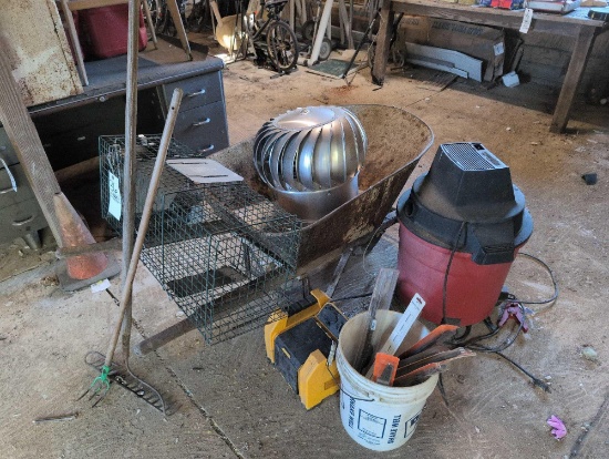 Live trap, wheel barrow, shop, wipers | Online Auctions | Proxibid