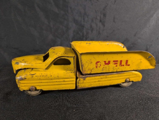 Early Press Steel Buddy L Shell Dump Truck | Online Auctions | Proxibid