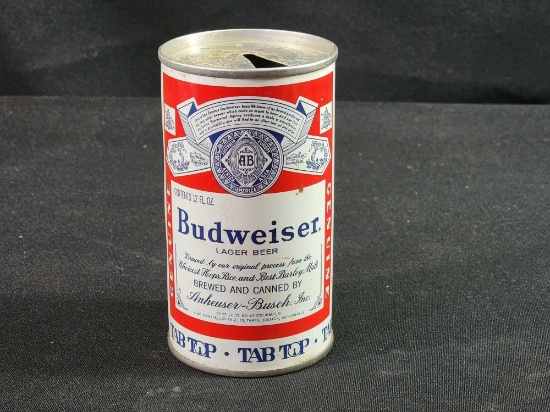 Vintage Anheuser Busch Budweiser Beer TAB TOP Can | Online Auctions ...
