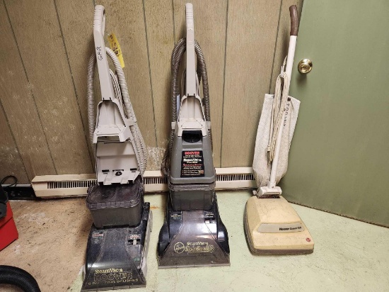 Two Hoovwr SteamVac, Hoover Convertible Vacuum | Online Auctions | Proxibid
