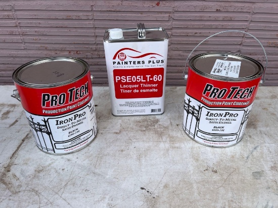 Pro Tech Iron Pro Black Enamel Paint and Lacquer Thinner | Industrial ...