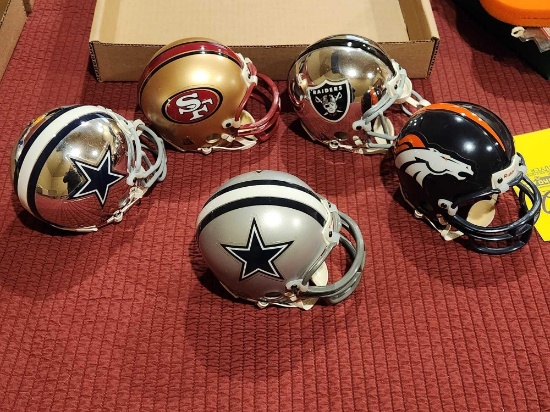5 Small Plastic Football Helmets - 2 Metallic | Art, Antiques ...