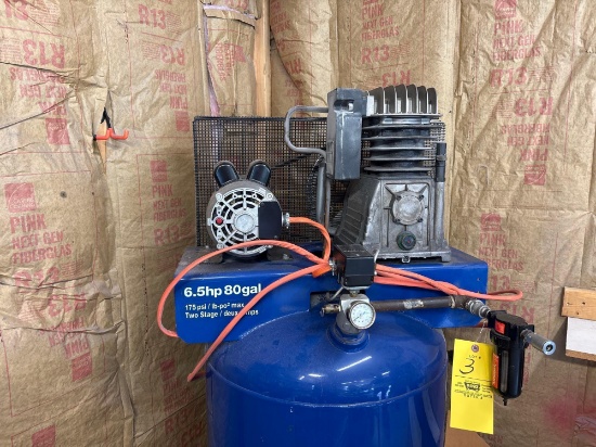 Snap-on Blue-Point vertical 80 gallon air compressor | Heavy ...