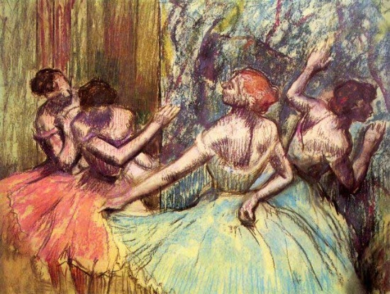 Edgar Degas - Four Dancers Behind The Scenes #2 | Art, Antiques & Collectibles Art Prints ...