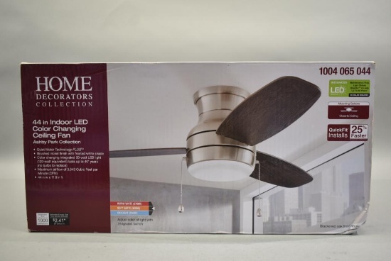 Windward 44 In Indoor Brushed Nickel Ceiling Fan With Light Kit ...
