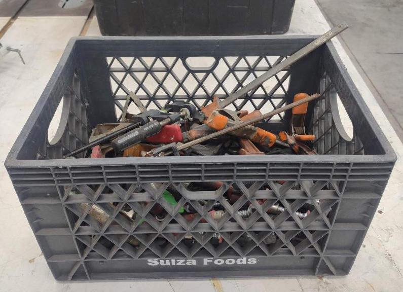 Crate Full Of Assorted Clamps | Proxibid