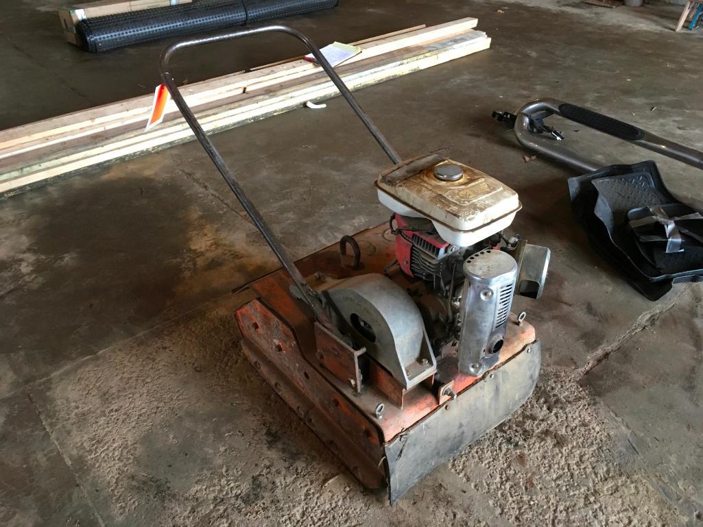 Heavy Duty plate compactor w/ Honda 10 hp gas | Proxibid