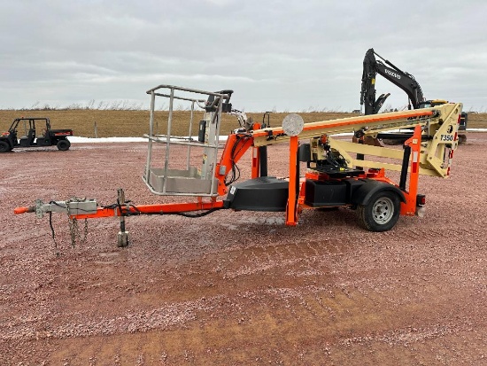 2020 JLG T350 towable boom lift, electric powered, 35' lift, outriggers ...