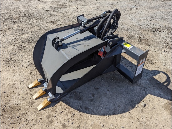 Wolverine Skid Steer Stump Bucket w/ Grapple | Heavy Construction ...