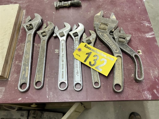 BID PRICE X QUANTITY: (7) ASSORTED ADJUSTABLE WRENCHES | Heavy Construction Equipment Light ...
