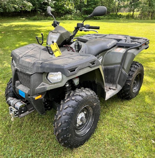 2014 POLARIS SPORTSMAN 400HD ATV, 4WD, TRAVELLER 3500LB. WINCH, 60.7 ...