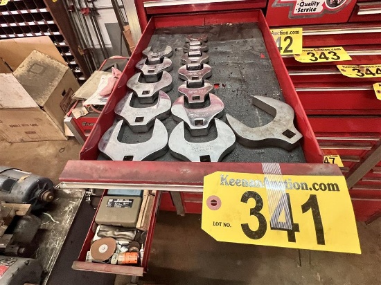 CONTENTS OF 1-DRAWER: SNAP-ON 12-PC CROW FOOT SET | Heavy Construction ...