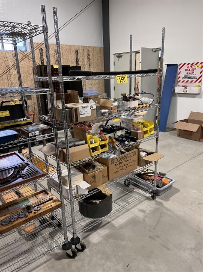 77"HX48"WX18"D 5-SHELF STORAGE RACK, CASTERS, CHROME | Online Auctions ...