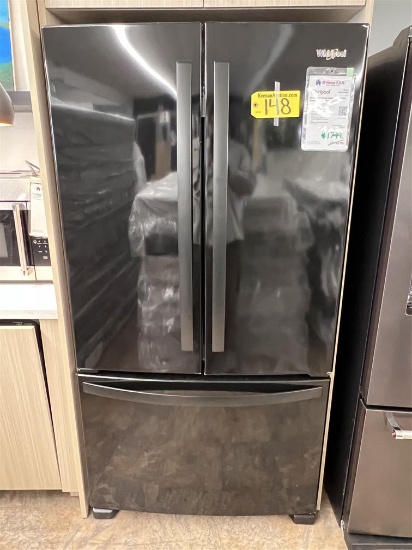 WHIRLPOOL MODEL WRFC2036RB00 FRENCH DOOR BLACK REFRIGERATOR/ FREEZER ...