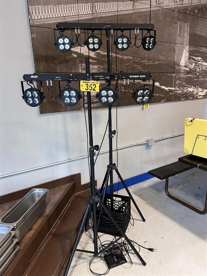 BID PRICE X 2 - (2) ADJ STARTEC STARBAR WASH LIGHT BARS W/ TRIPODS ...