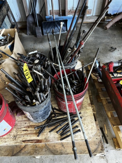 LOT: 4-BUCKETS OF ASSORTED MACHINE HARDWARE, BOLTS | Industrial ...
