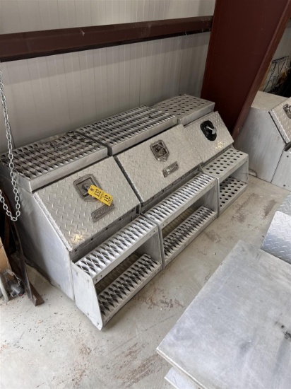 $BID PRICE X 7 - (7) ASSORTED DIAMOND PLATE TRUCK STORAGE BOXES W ...