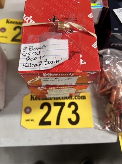 BID PRICE X 4 - (4) BOXES OF 45 CAL 200GR RELOAD BULLETS | Guns ...