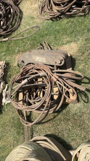 Pallet of Heavy Duty Wire Rope Sling Chokers | Heavy Construction ...