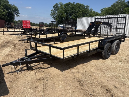 *2025 Salvation 16’x78" Tandem Utility Trailer | Online Auctions | Proxibid
