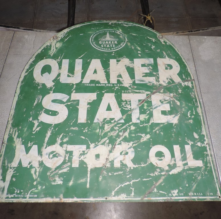 Vintage Quaker State Tombstone Sign | Proxibid
