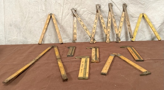 Lot Of Antique Rulers And Measuring Devices | Online Auctions | Proxibid