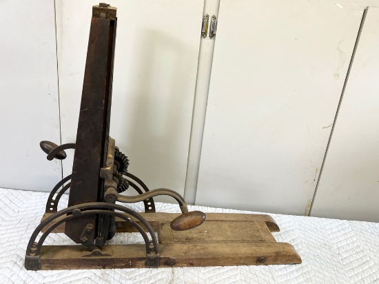 Antique Boring Machine Barn Beam Post Hand Drill | Heavy Construction ...