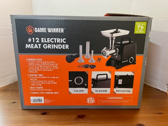 NIB Game Winner #12 Electric Meat Grinder | Online Auctions | Proxibid