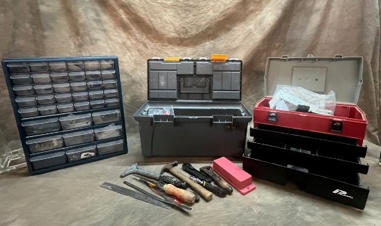 Work Force Tool Box, Plano Tool Box and Plastic Storage Cabinet with ...