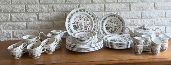 Large Set Of Adams Country Meadow Pattern Dinnerware | Online Auctions ...