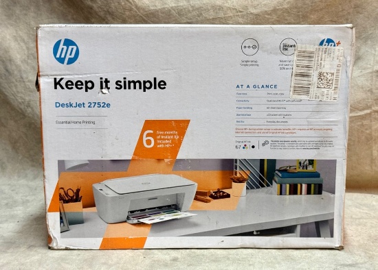 HP Desk Jet 2752e Printer in box | Online Auctions | Proxibid